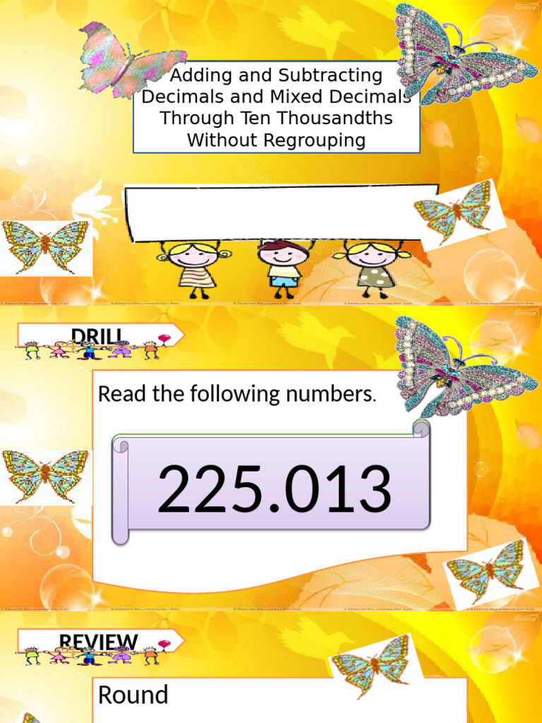 Math - Adding and Subtracting Decimals and Mixed Decimals | PDF ...