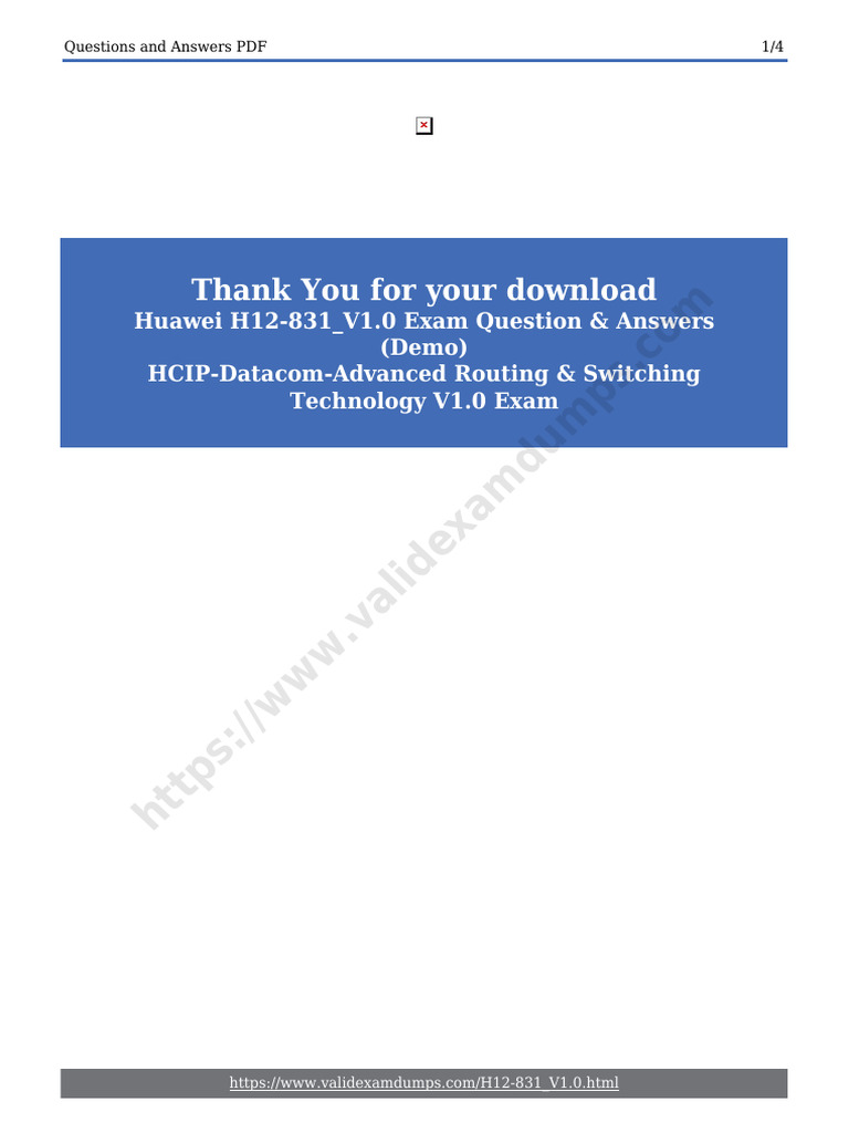 H12-831_V1.0-DEMO (4) | PDF | Telecommunications | Computing