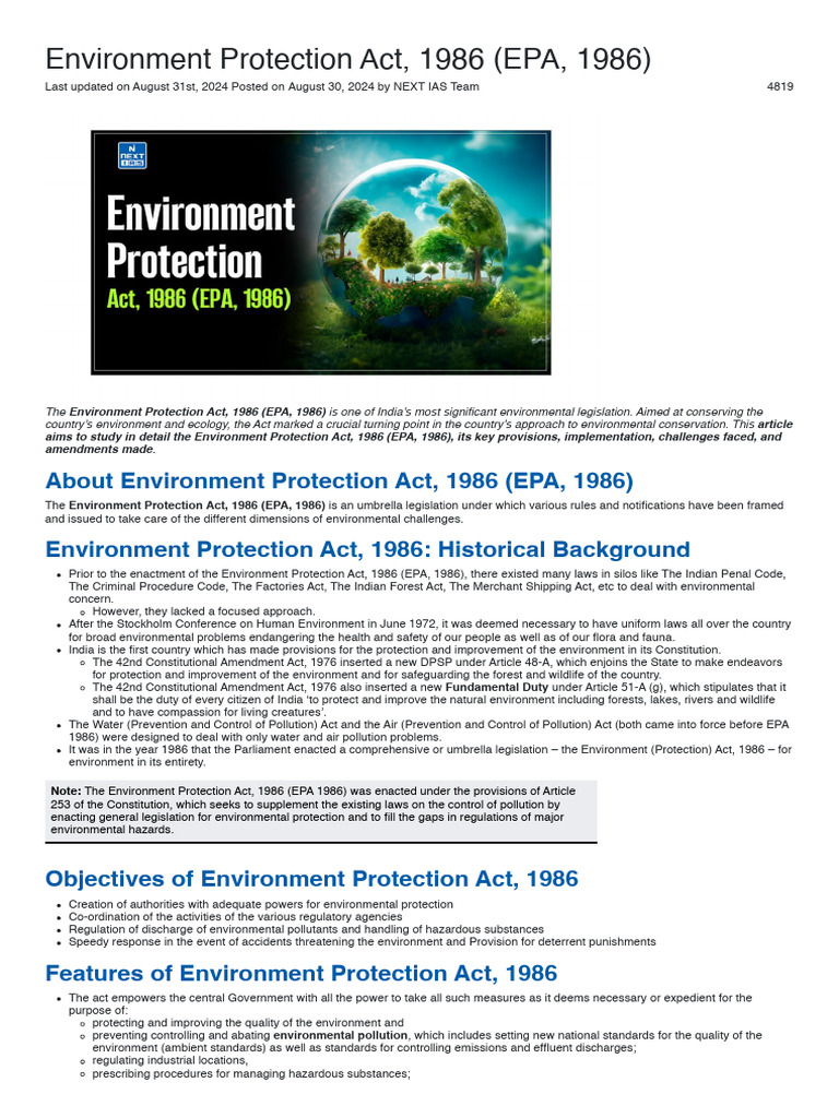 EPA 1986 | PDF | Environmental Protection | United States Environmental ...