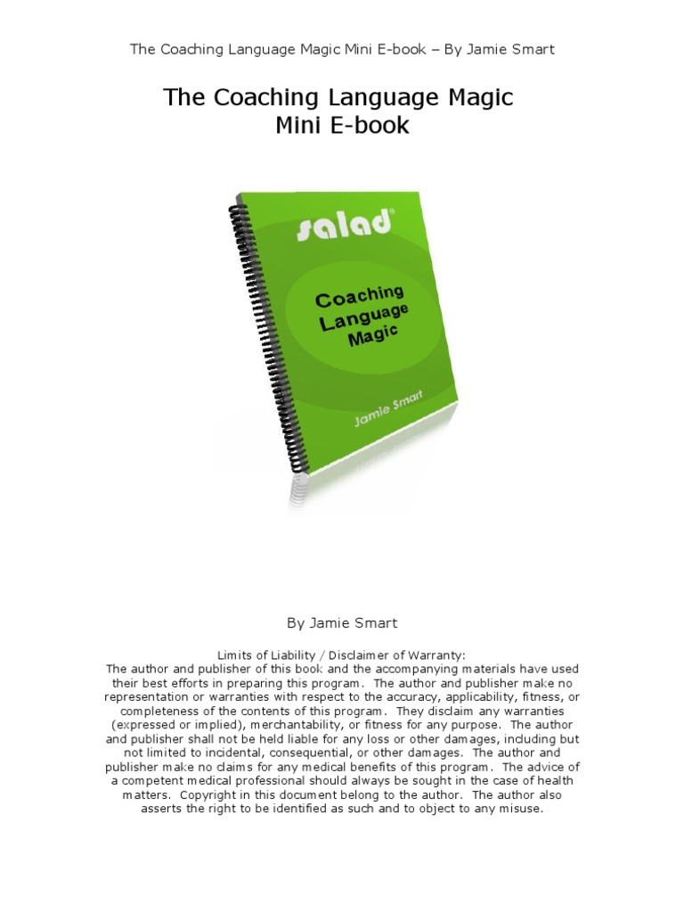 The Coaching Language Magic Mini Ebook | PDF | Neuro Linguistic ...