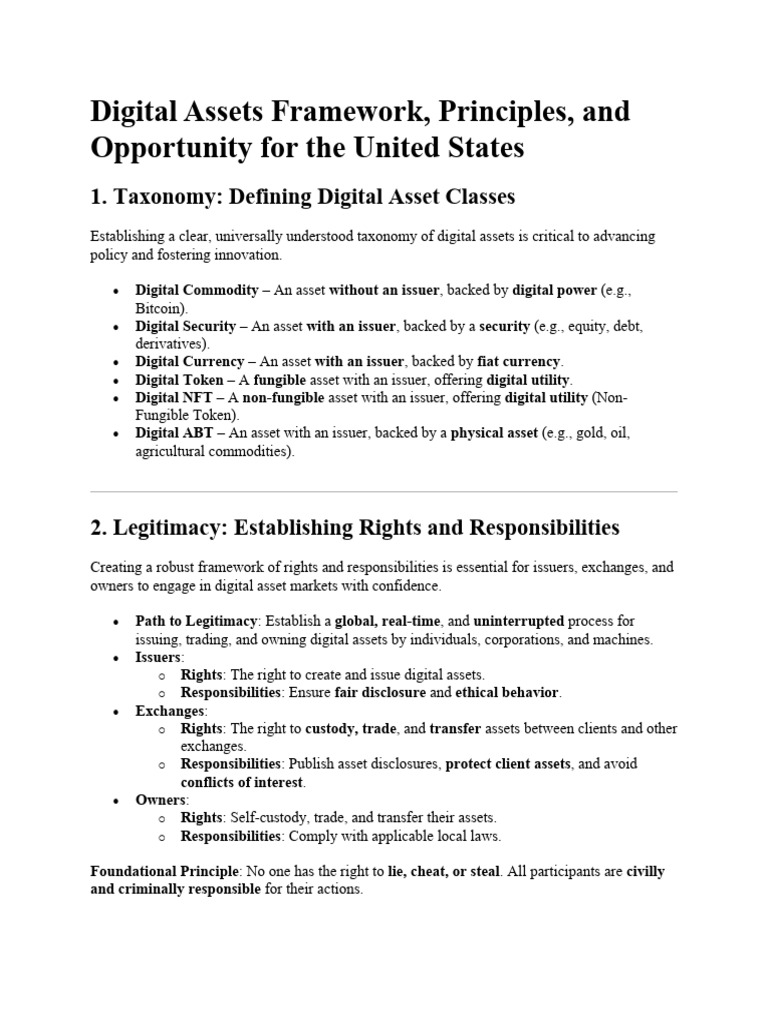 Digital_Assets_Framework | PDF | Securitization | Cryptocurrency