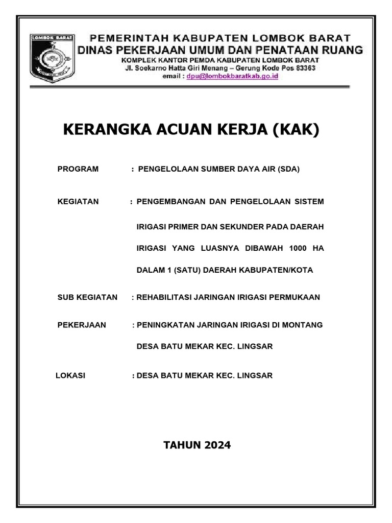 TOR DAK 2024 DI Montang | PDF