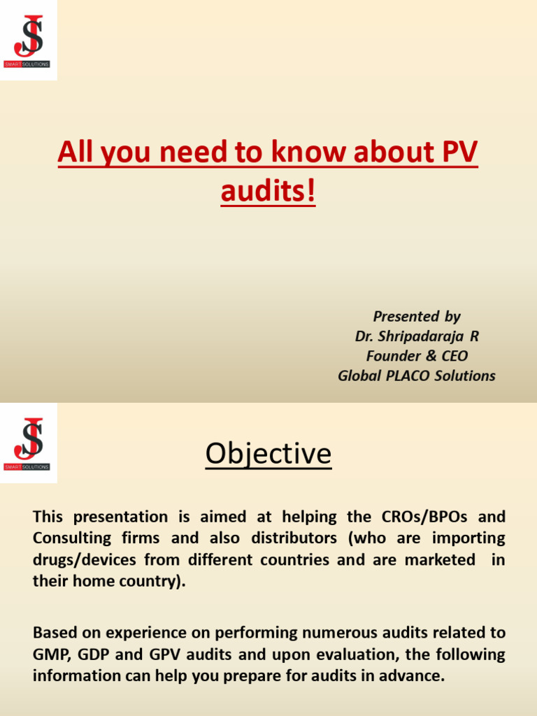 All You Need to Know About PV Audit!! | PDF | Audit | Pharmacovigilance