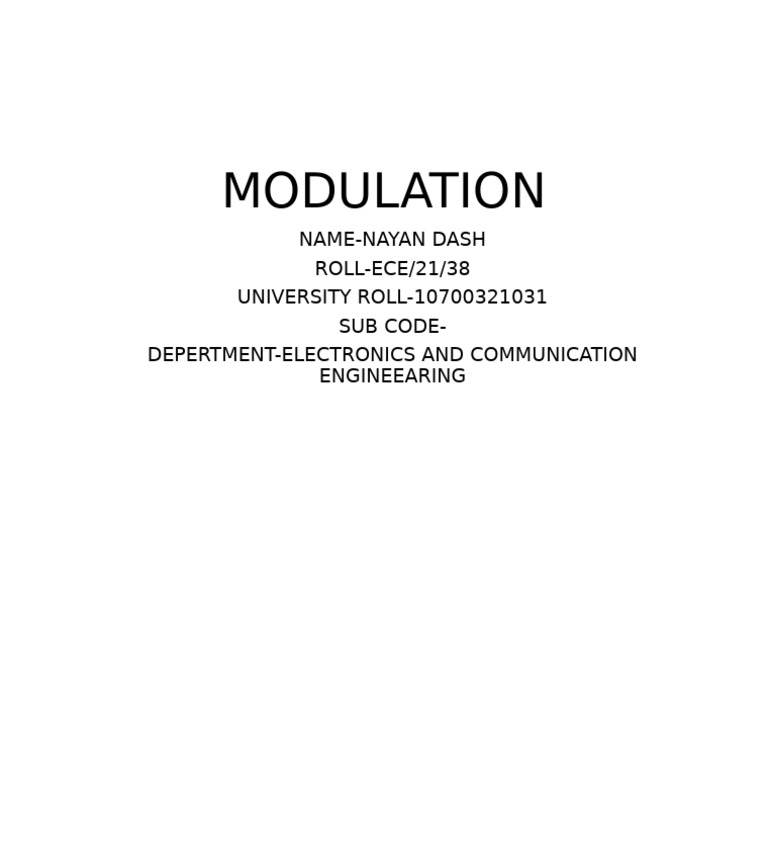 Modulation | PDF
