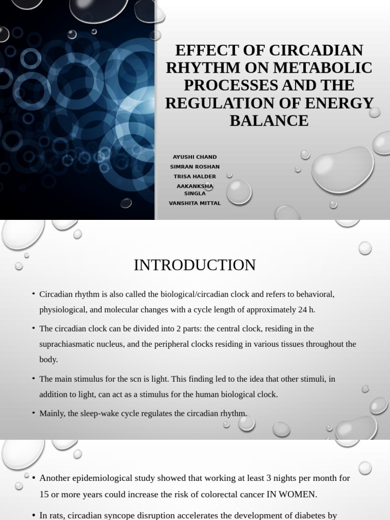 Metabolic Regulation of Circadian Rhythms[1] | PDF | Circadian Rhythm ...
