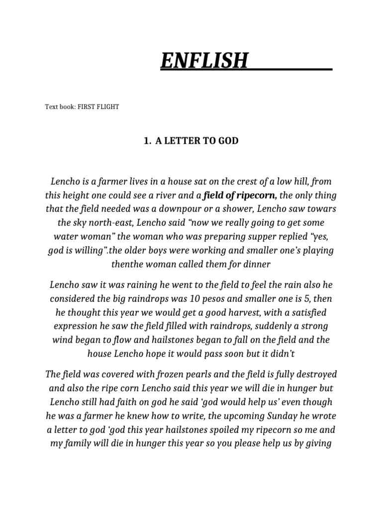 English Class 10 | PDF