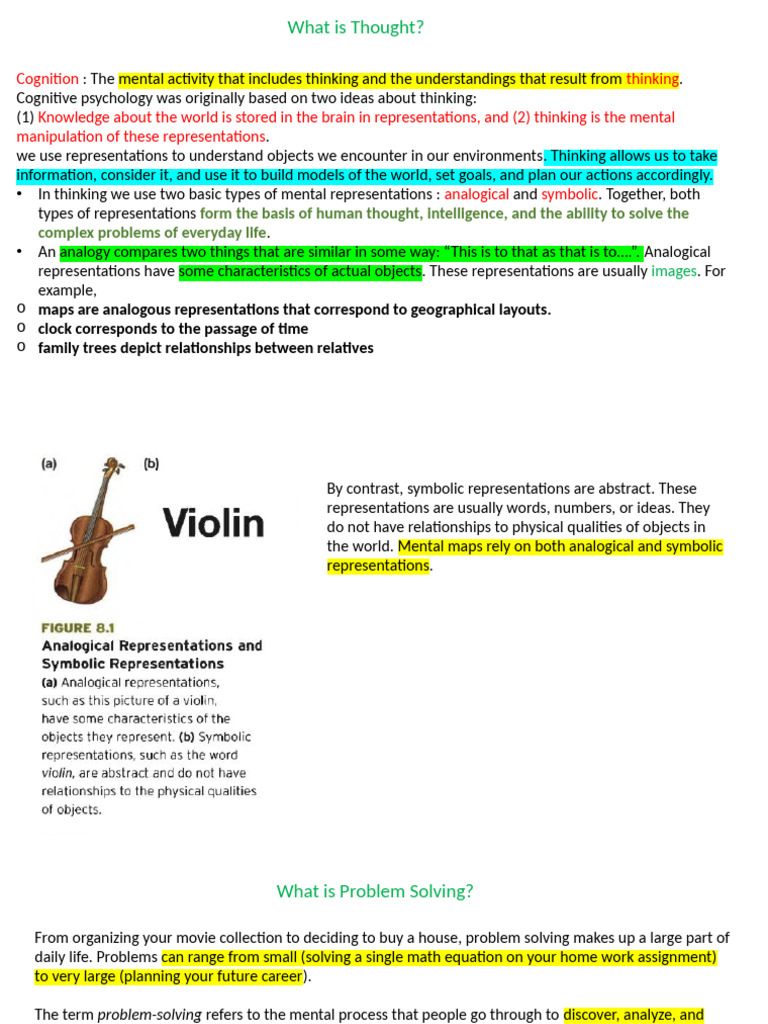 Cognitive Psychology Basics | PDF | Thought | Reason