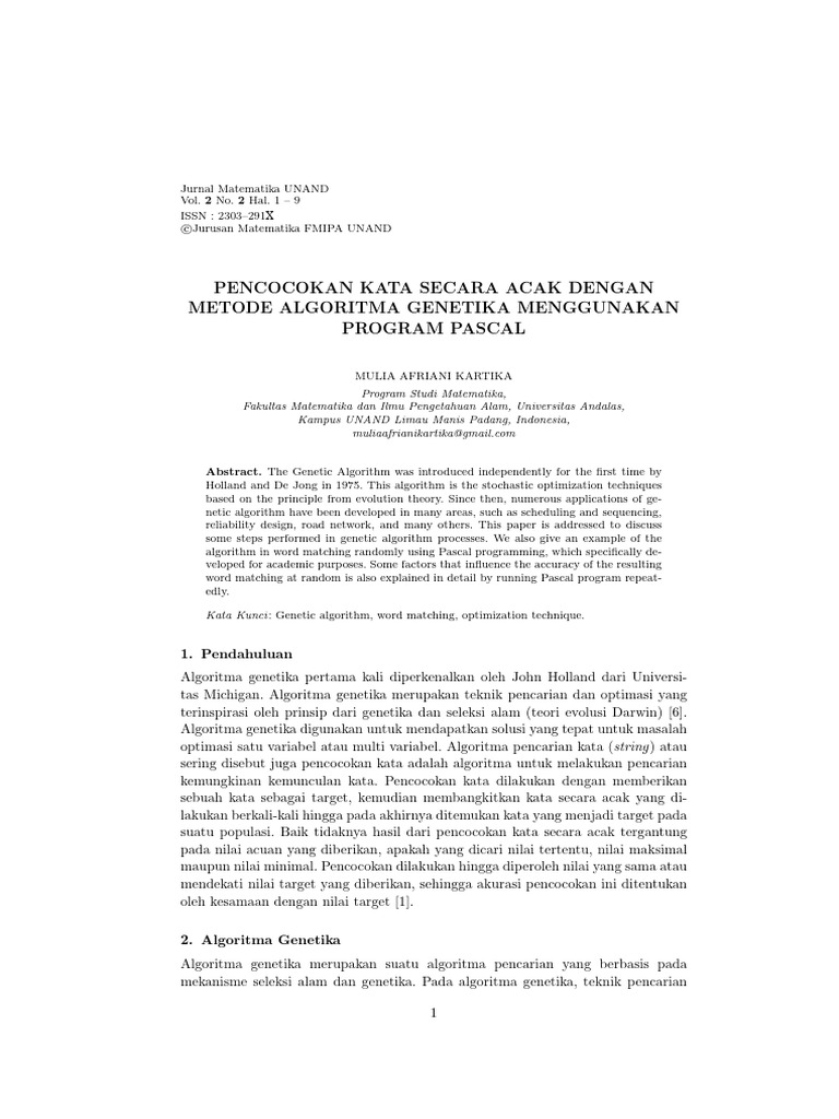 Algoritma Optimasi | PDF