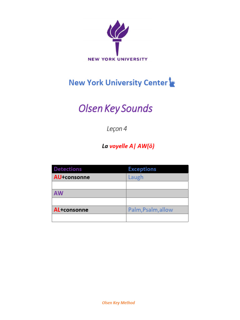 Olsen Key Sounds 4 | PDF