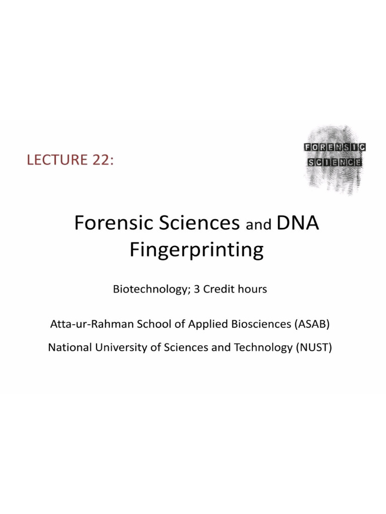 DNA Fingerprinting | PDF | Dna Profiling | Microsatellite