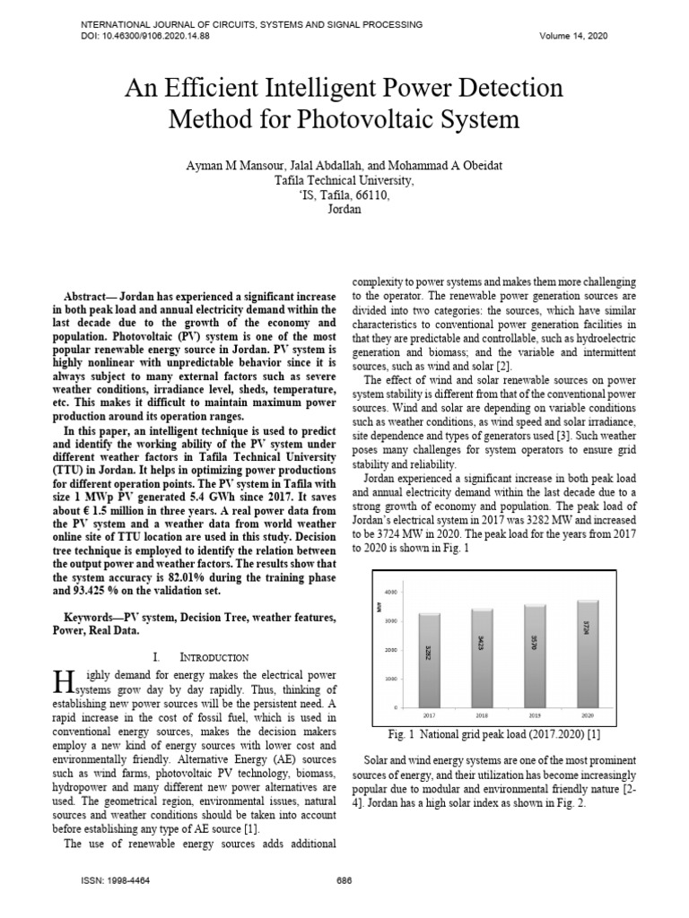 MPPT Techniques for PV Systems in Jordan | PDF | Photovoltaics ...