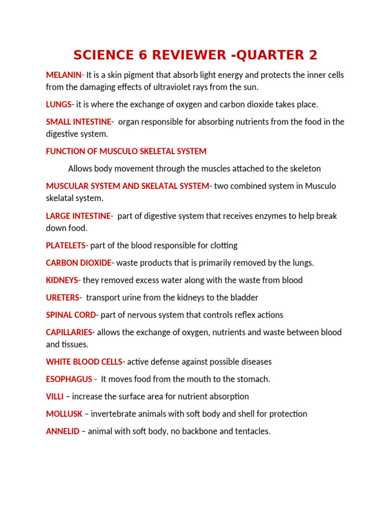 Science 6 Reviewer | PDF