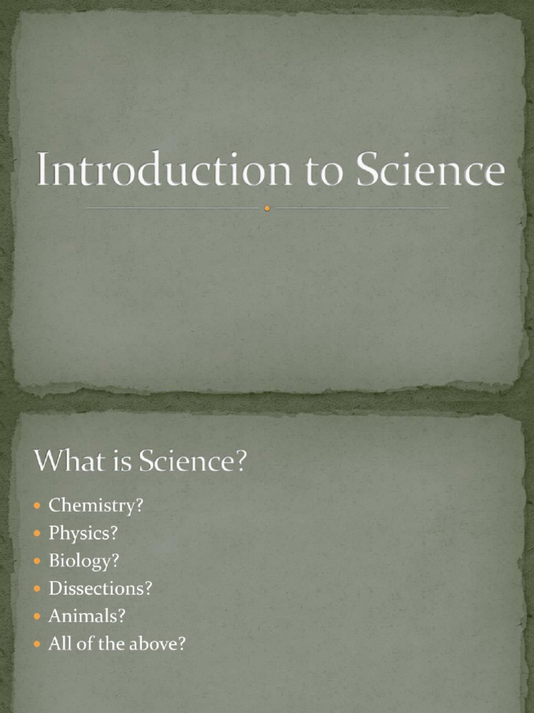 Introduction To Science | PDF