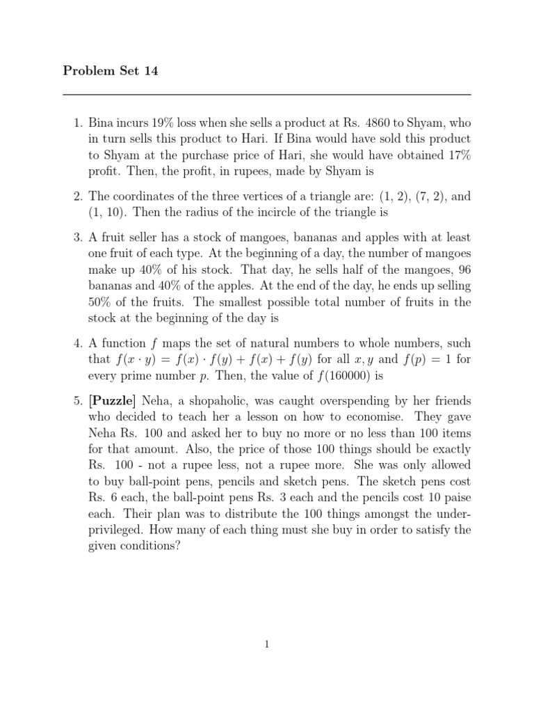 Problem Set 14 | PDF