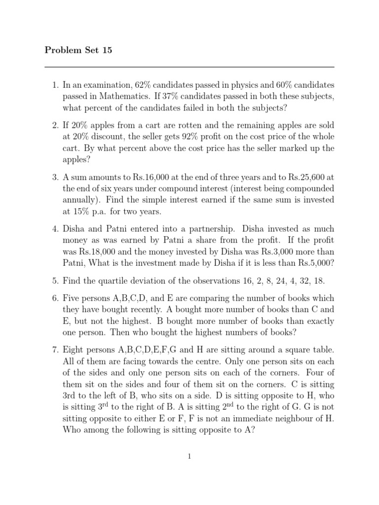 Problem Set 15 | PDF