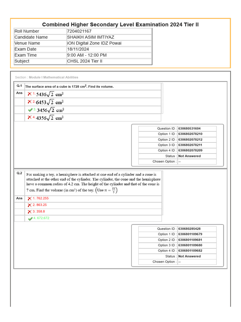 Https :SSC - digialm.com:Secure::6745b156:Per:g27:.HTML | PDF ...