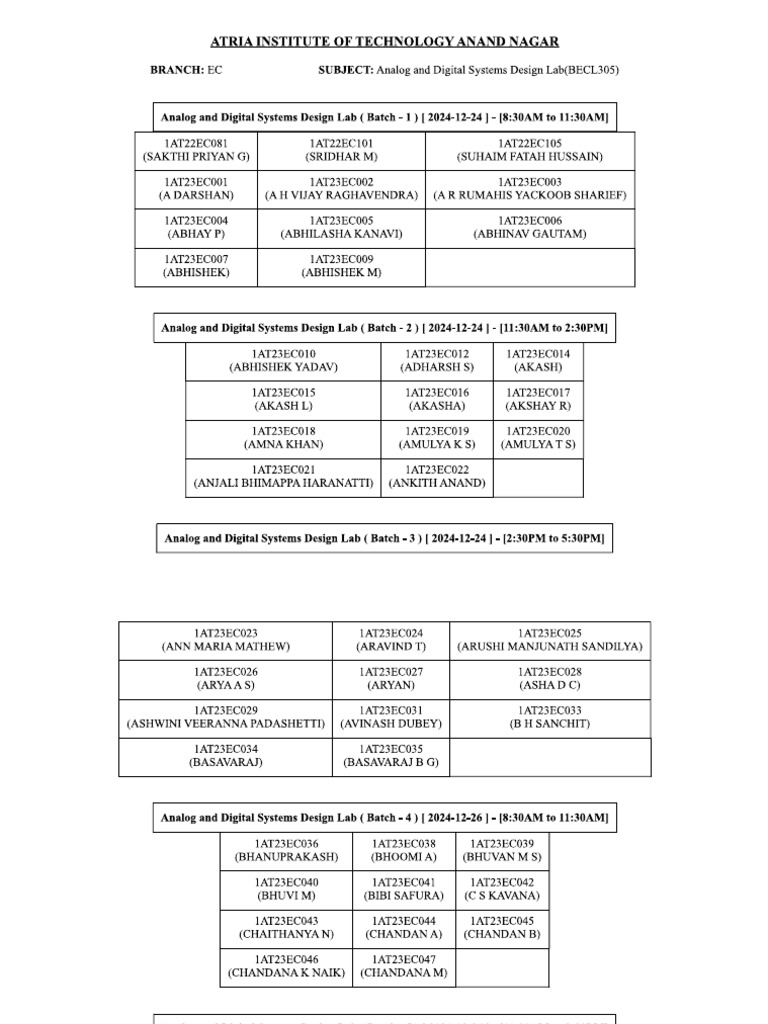 Analog and Digital Systems Design Lab | PDF