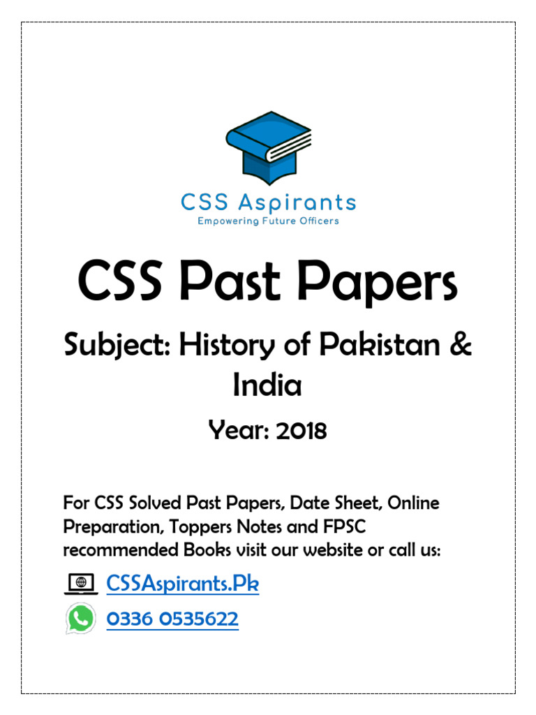 Compilation of Indo Pak History past papers | PDF | Pakistan | South Asia
