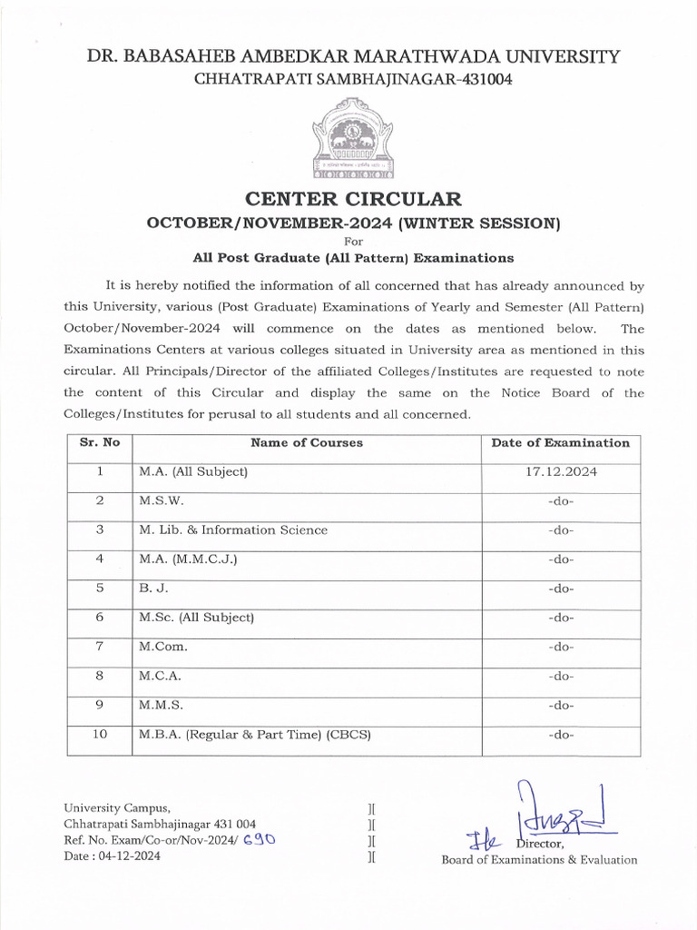 PG - Center Circular - Dec 2024 | PDF