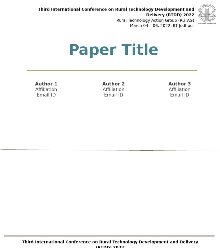 RTDD 2022 - Presentation Template | PDF