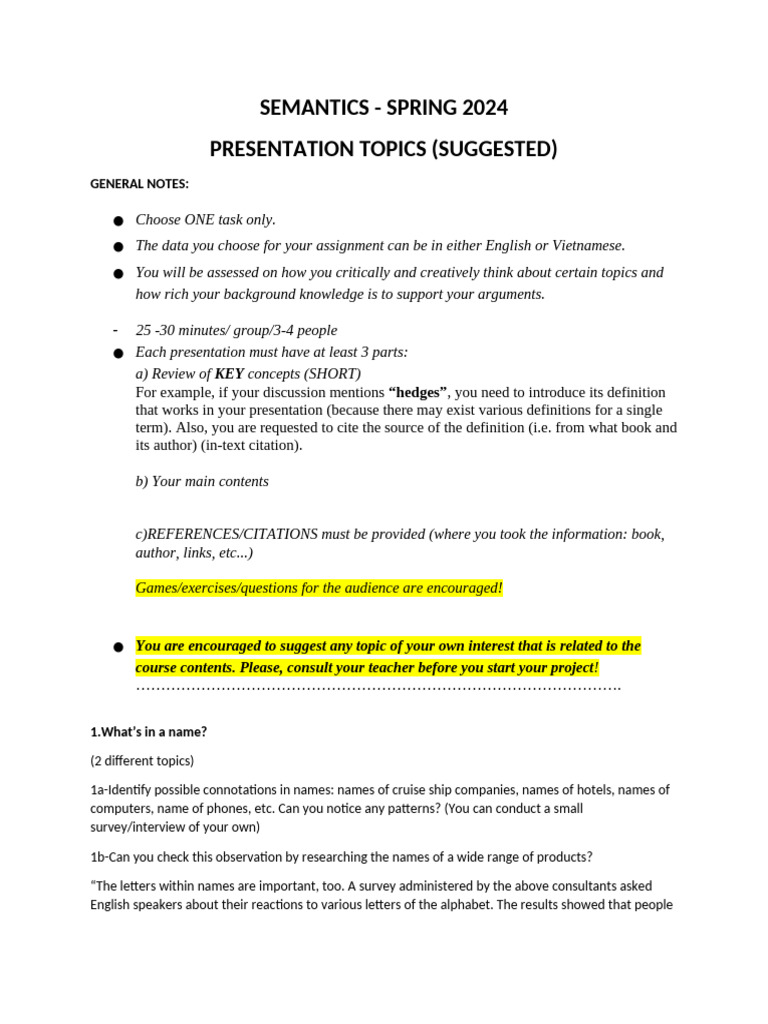 Presentation_SEMANTICS | PDF | Linguistics | Human Communication