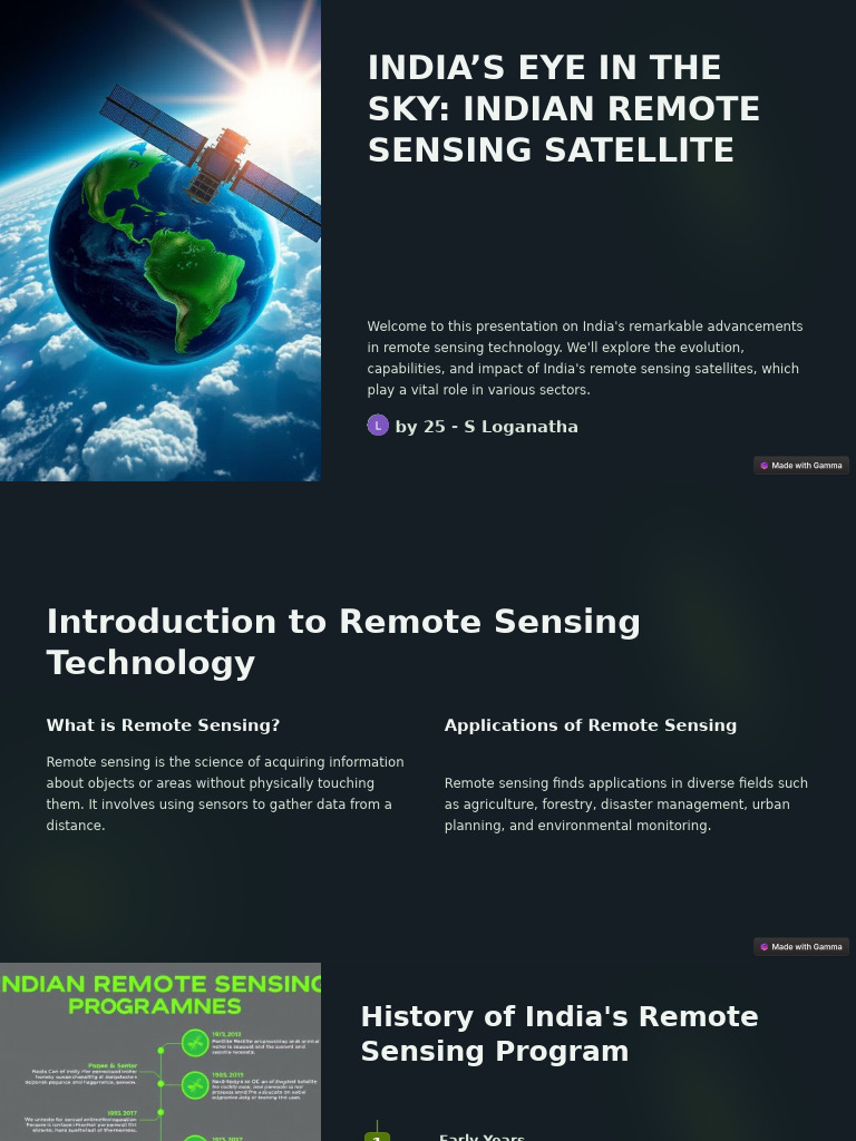 Indias Eye in The Sky Indian Remote Sensing Satellite | PDF | Remote ...