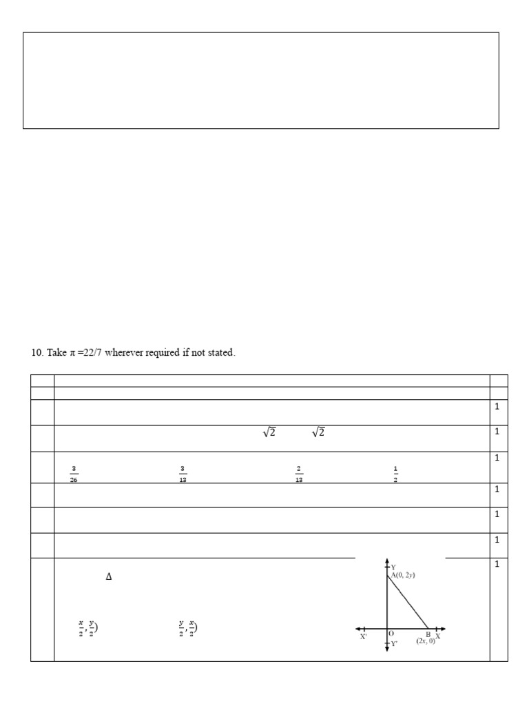 Maths CSSC Class 10 Q Paper | PDF | Circle | Sphere