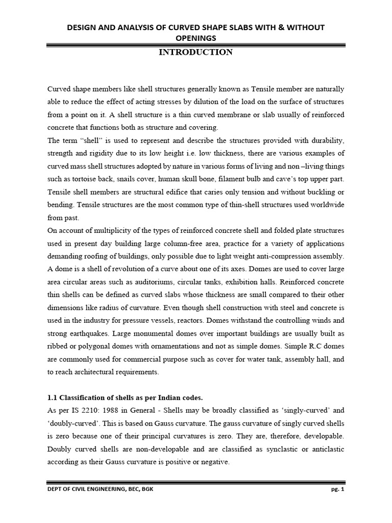 Batch - 13 Report | PDF | Dome | Curvature