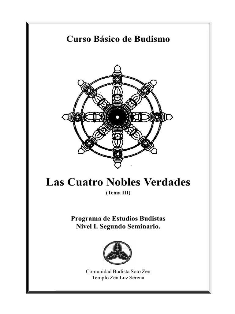 Curso Basico de Budismo Las Cuatro Noble | PDF | Sufrimiento | Pensamiento
