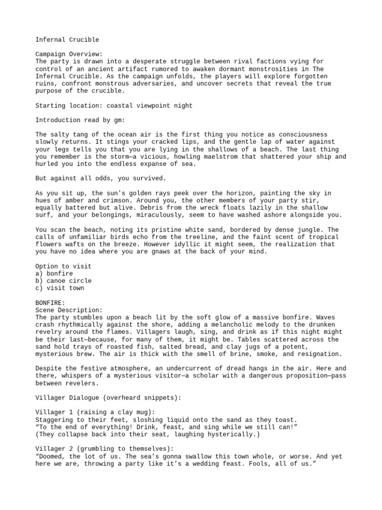 Infernal Crucible Scenario | PDF | Earth Sciences