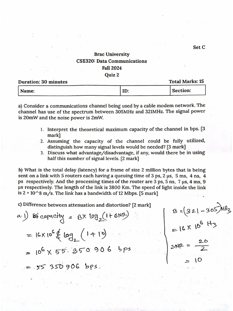 CSE320 Q2 - Set C2 | PDF