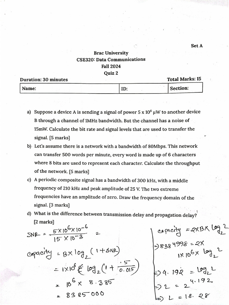 CSE320 Q2 - Set A | PDF