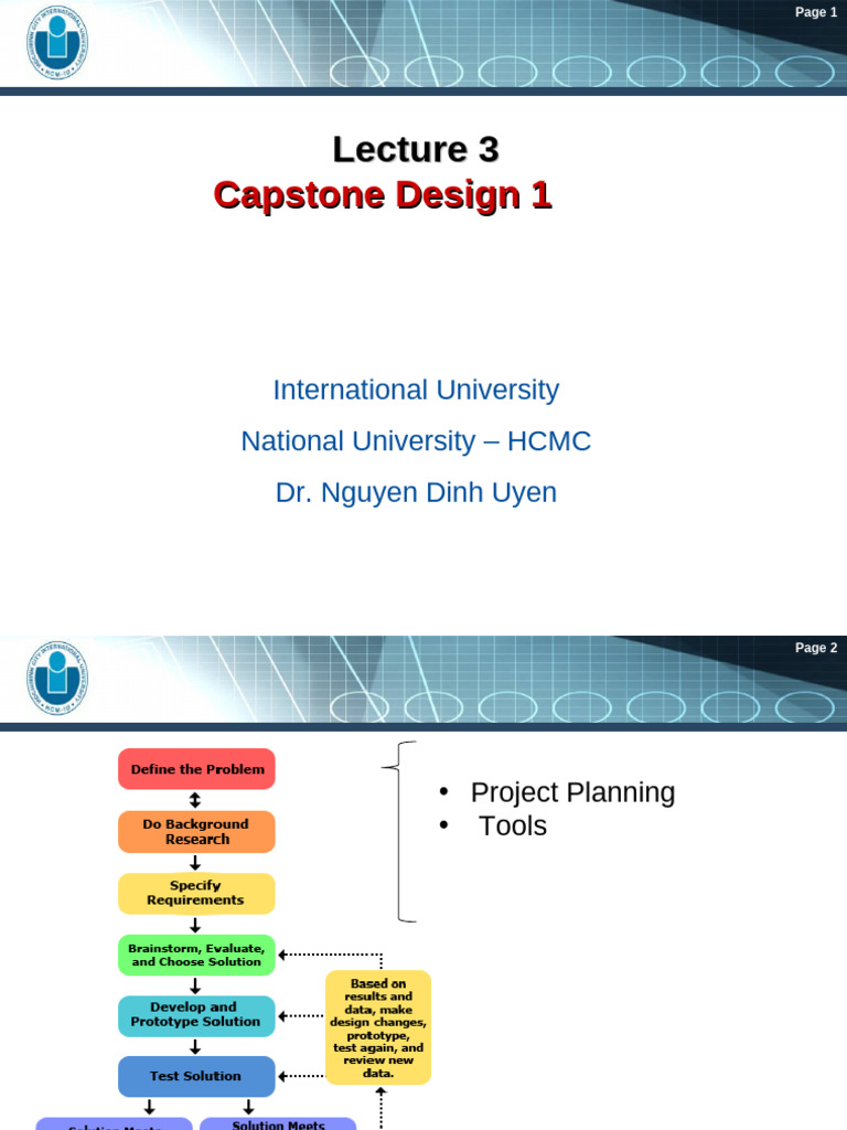 Capstone Design lecture 3 planning 2024 | PDF | Computing | Computer Science