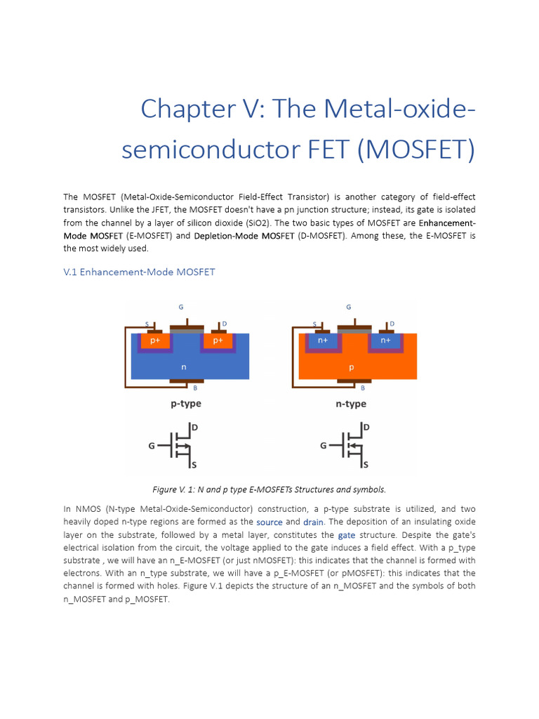 Chapter V - NoCopy | PDF | Mosfet | Field Effect Transistor