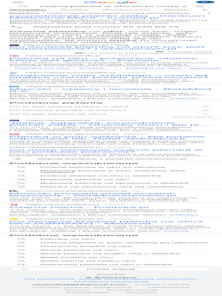 Czarna Plamka W Oku Co To Moze Znaczyc - Szukaj W Google | PDF