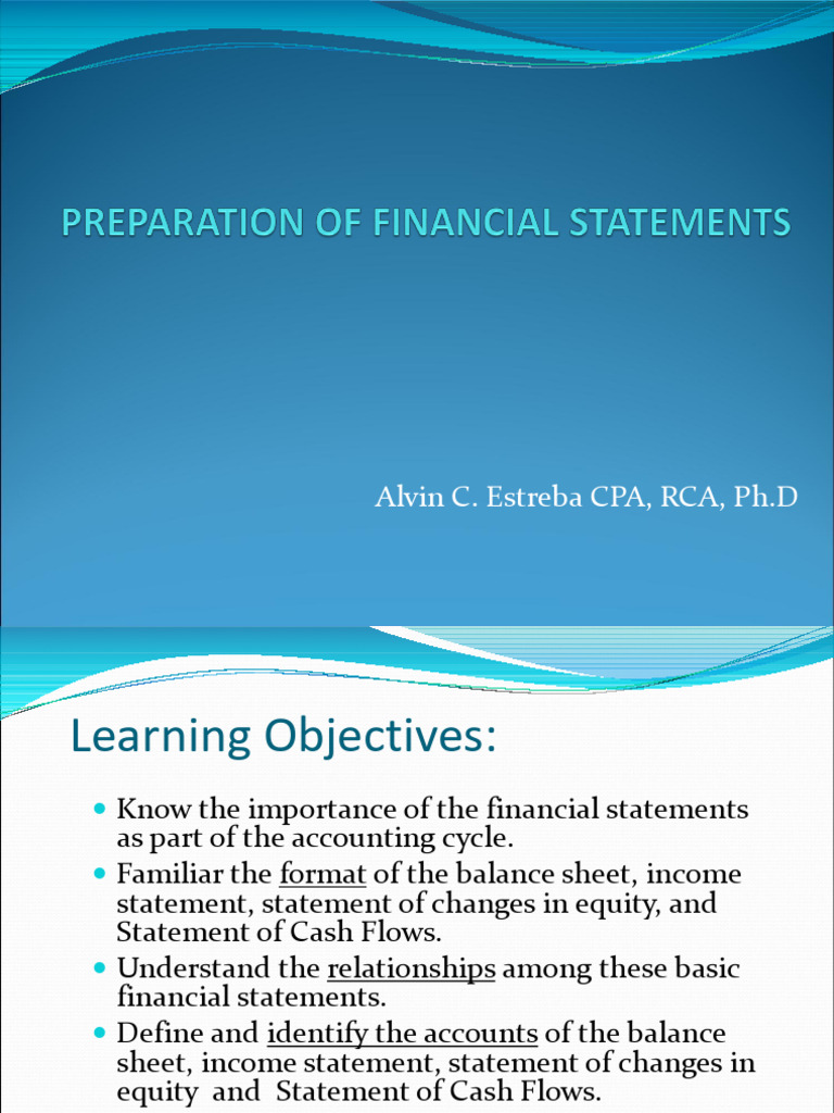 Financial Statements Preparation Guide | PDF | Income Statement ...