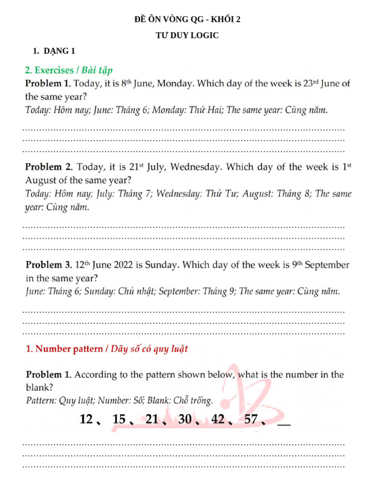 Buổi 1-k2- ĐỀ ÔN VÒNG QG | PDF