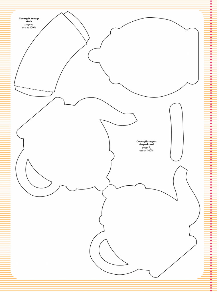 Free Teapot Card Template 01 6e6490b | PDF