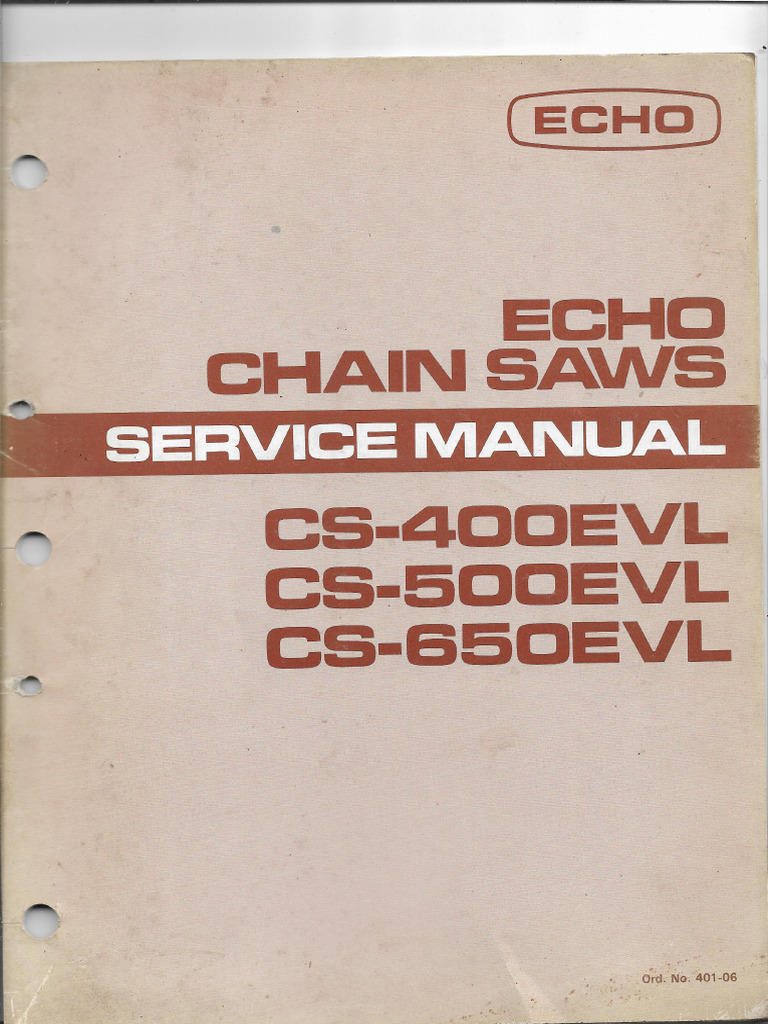 Echo Cs 400 Cs 500 Cs 650 Evl WSM | PDF
