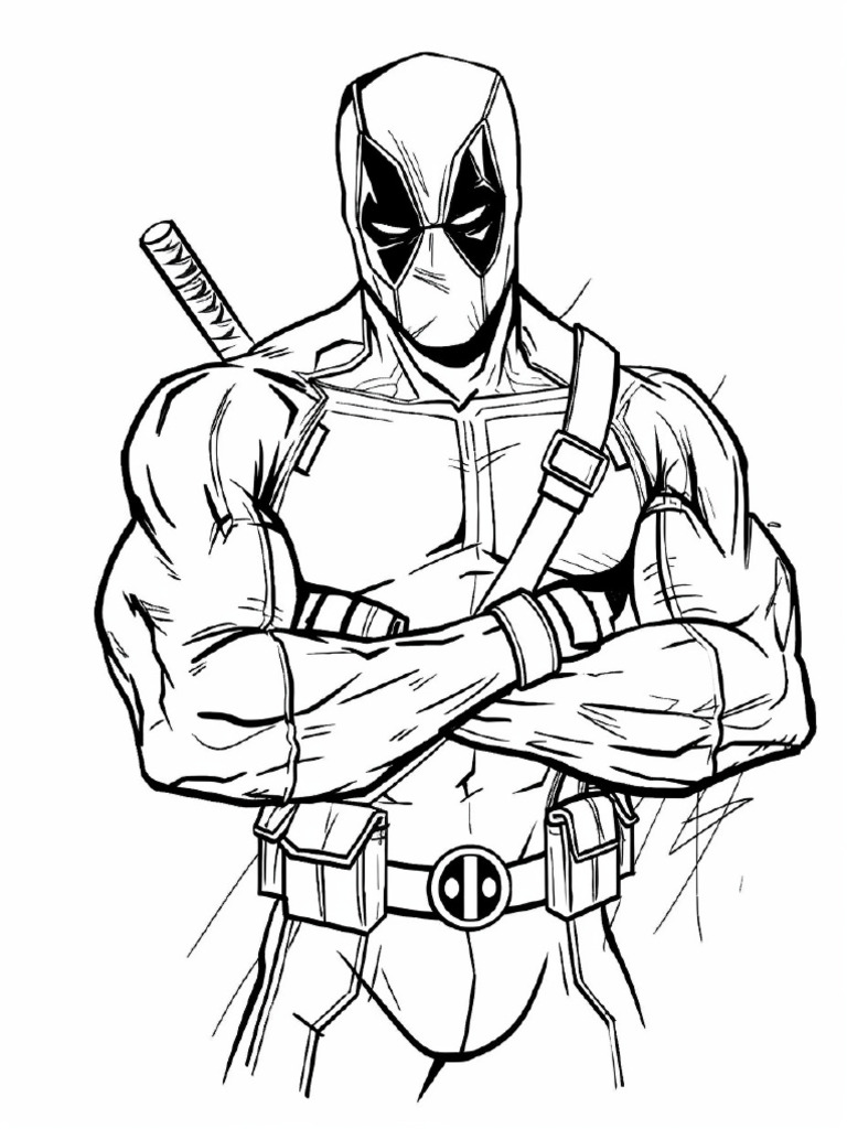 Deadpool Coloring Pages 12 | PDF