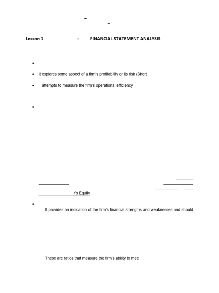 Financial Statement Analysis Guide | PDF | Dividend | Equity (Finance)