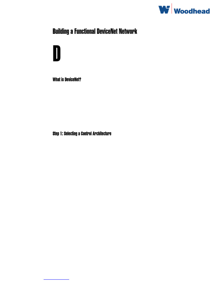 Woodhead - Building A Functional Devicenet Network | PDF | Power Supply ...