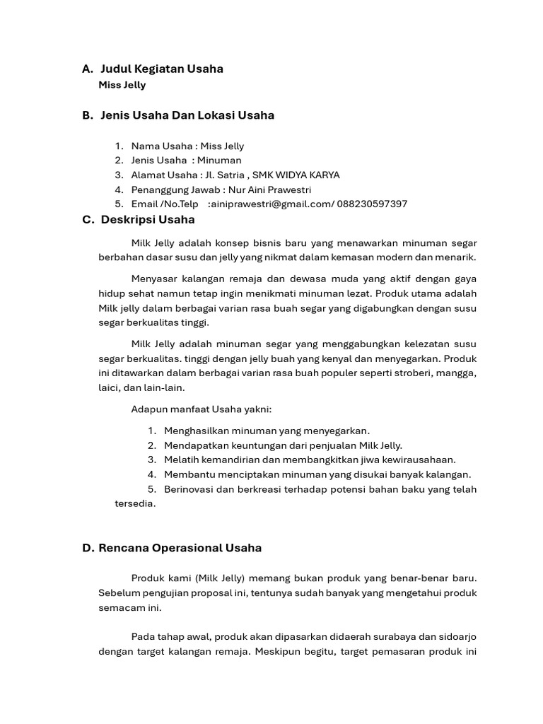 Proposal B Indonesia | PDF