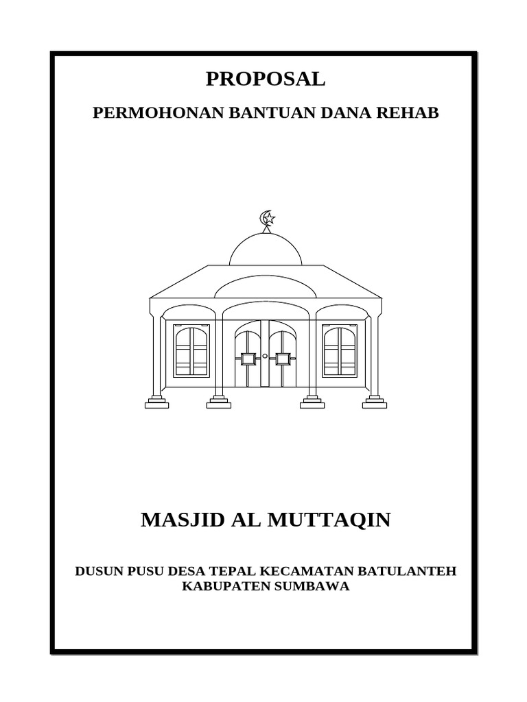 Proposal Masjid Pusu | PDF