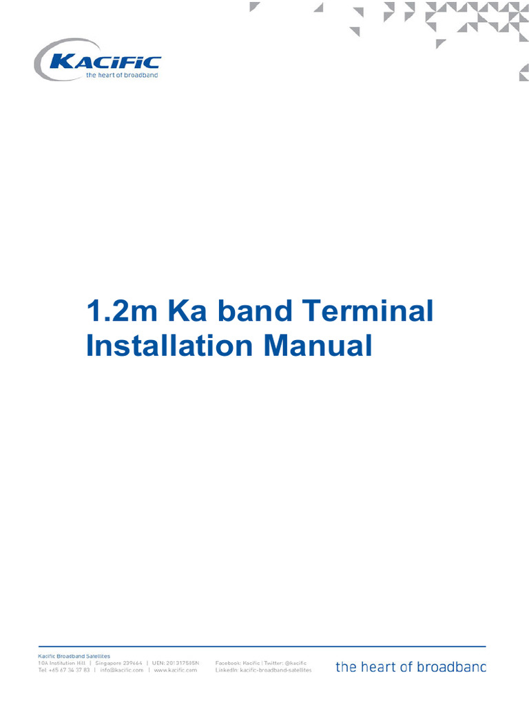 Ka Band Terminal Setup Guide | PDF | Antenna (Radio) | Computer Engineering