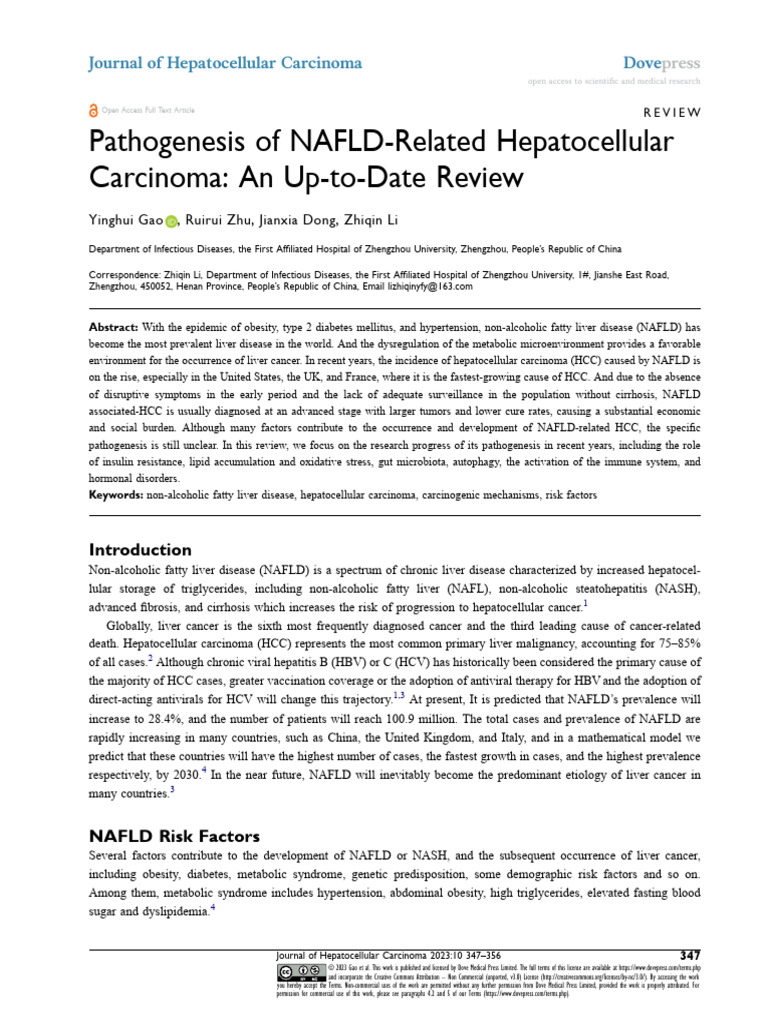 pathogenesis-of-nafld-related-hepatocellular-carcinoma.2023. copy | PDF | Autophagy | Reactive ...