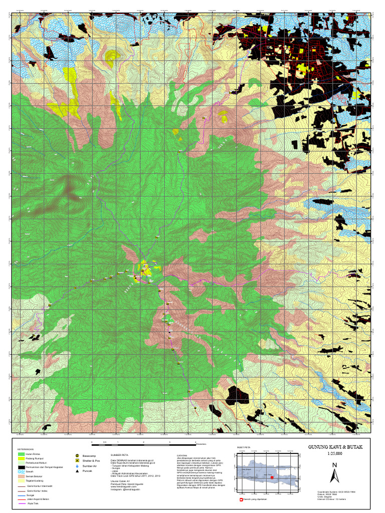 Peta Gunung Kawi Butak | PDF