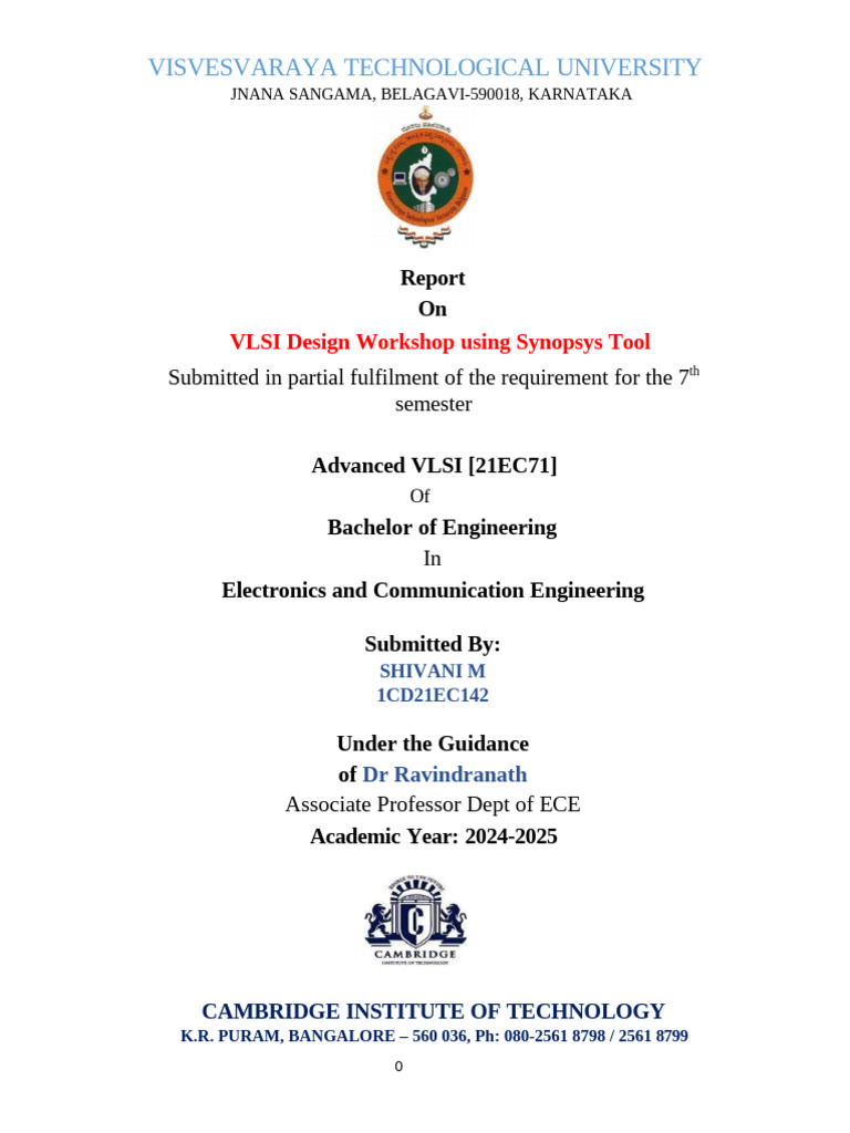 VLSI Workshop Shivani | PDF | Computer Engineering | Digital Electronics
