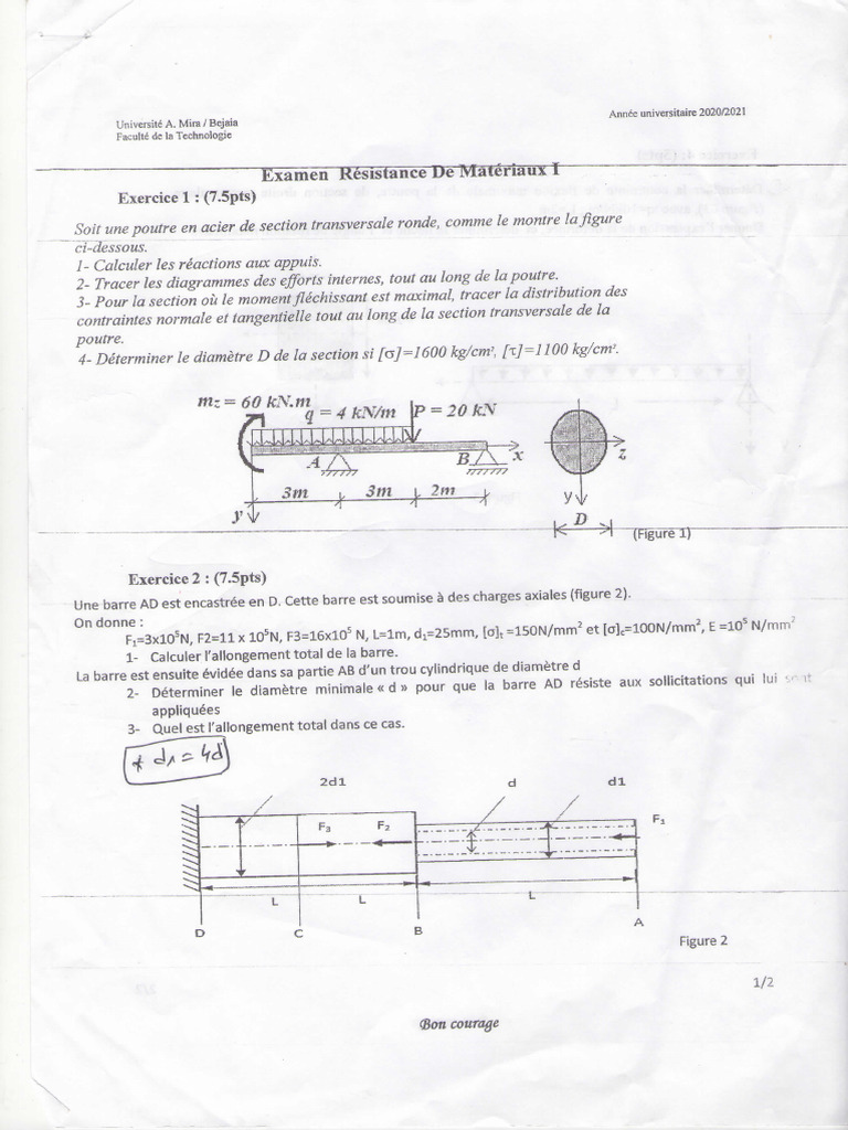 Corrigé Exam RDM 2021 | PDF