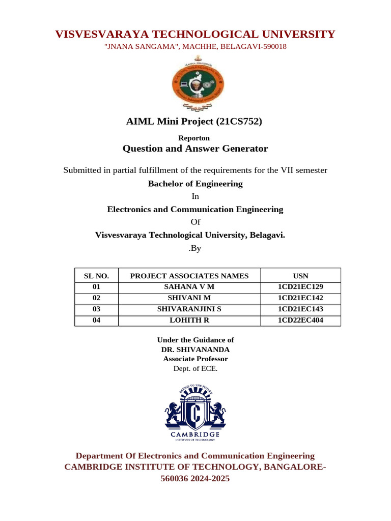 ML Miniproject Final Report (2) | PDF | World Wide Web | Internet & Web